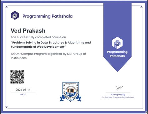ved prakash on linkedin dsa kiet webdevelopment