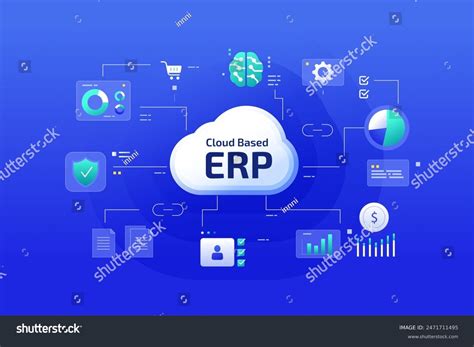 Cloud Based Erp System Illustration Stock Illustration 2471711495 Shutterstock