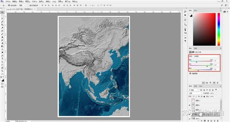 Dem Gis Ps 影像栅格制作一张类似星球研究所风格的地图 知乎