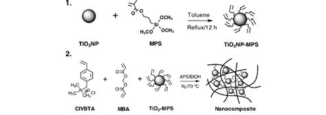 Scheme Of The Surface Functionalization Of Tio 2 Np 1 And Synthesis Download Scientific