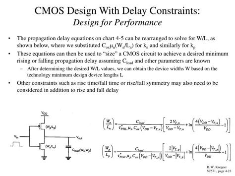 PPT CMOS Design With Delay Constraints Design For Performance PowerPoint Presentation ID