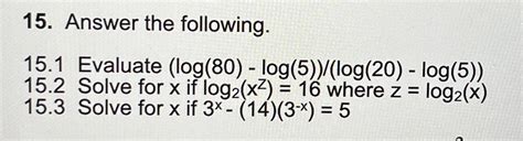 Solved Answer The Following Evaluate Chegg Com