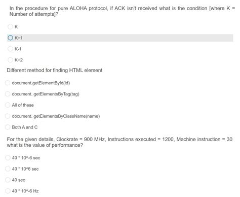 Solved In The Procedure For Pure Aloha Protocol If Ack