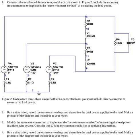 [get Answer] Using Multisim 1 Construct The Unbalanced Three Wire Wye