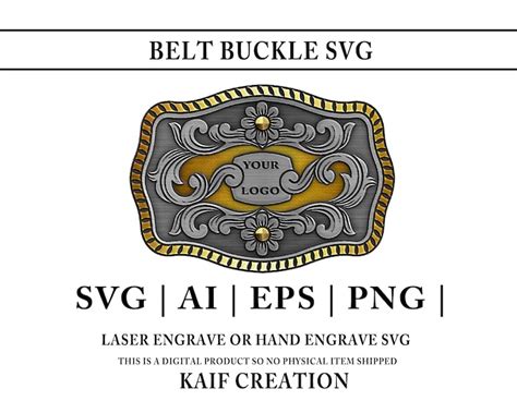 Belt Buckle Svg 103 Western Buckle Svg Belt Buckle Svg Laser Engraving Svg Svg Ai
