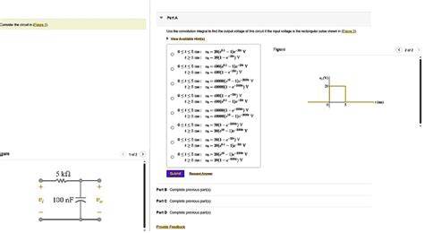 Solved Part A Consider The Circuit In Figure 1 Use The Convolution Integral To Find The