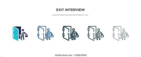 Exit Interview Icon Different Style Vector Stock Vector Royalty Free Shutterstock