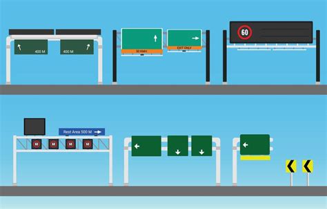 Highway Exit Sign Vector Art Icons And Graphics For Free Download