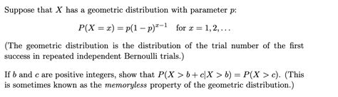 Solved Suppose That X Has A Geometric Distribution With Chegg