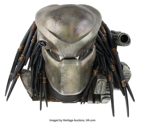 Predator Mask On A Creature Display Bust Created By Stan Winston