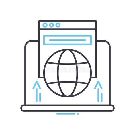 Cyberspace Line Icon Outline Symbol Vector Illustration Concept Sign Stock Vector
