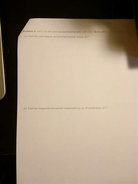 Solved Problem 3 Iet C Be The Curve Parametrized By Rt Ti