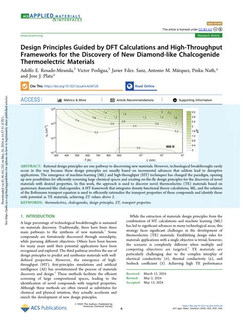 Pdf Design Principles Guided By Dft Calculations And High Throughput Frameworks For The