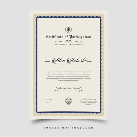Premium Vector Vector Certificate Template