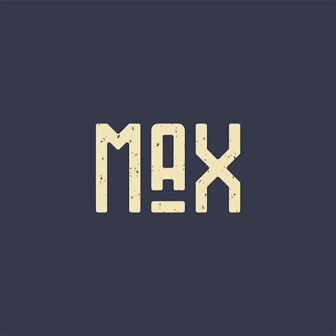 Premium Vector Max Name Lettering Design