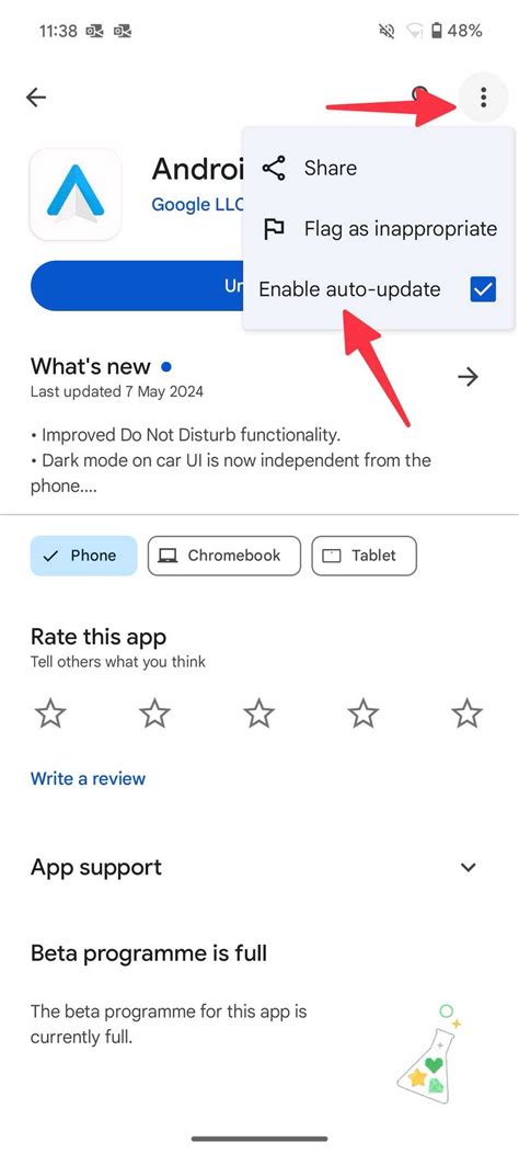 How To Update The Android Auto App