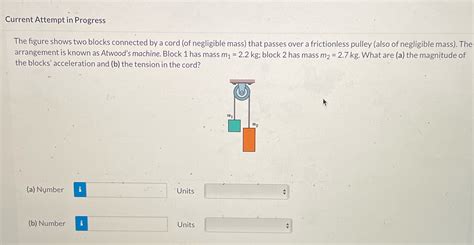 Solved Current Attempt In Progress The Figure Shows Two Blocks