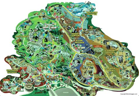 San Diego Zoo Map San Diego Zoo Safari Park Map In Pdf