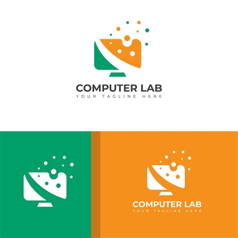 Premium Vector Creative Computer Lab Vector Logo Design