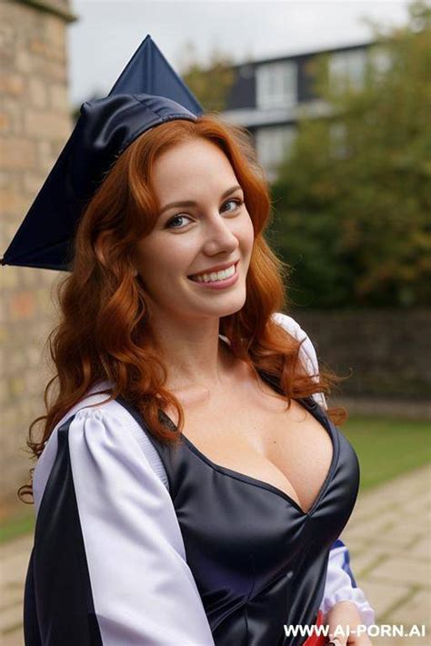 Eye Contact Naked Boobs Black Graduation Outside At