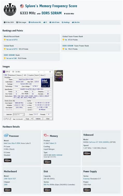 Gskill And Asrock Announce New Ddr5 Frequency Overclocking World Record Ddr5 12666
