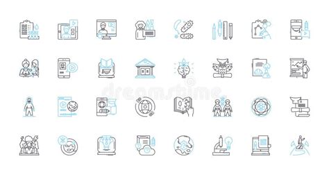 Time Schedule Linear Icons Set Schedule Timeframe Rhythm Routine Agenda Timetable