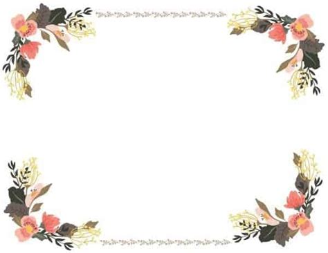 Free Printable Flower Border Free Printable Flower Border