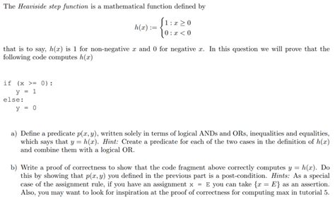 Solved The Heaviside Step Function Is A Mathematical Solved The Heaviside Step Function Is A Mathematical