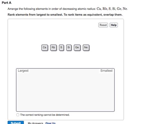 Solved Arrange The Following Elements In Order Of Decreasing