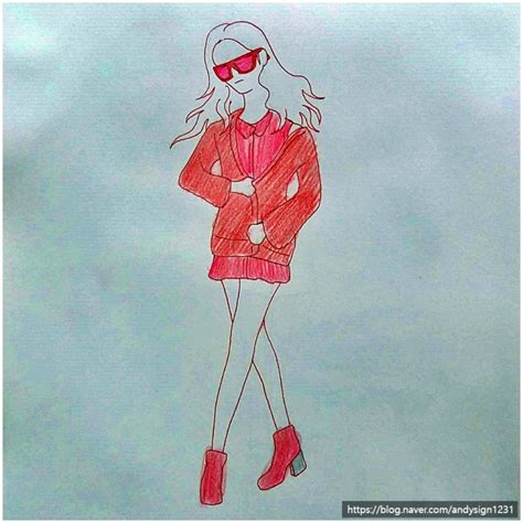 여성 패션 모델들의 모습 인물화 그림 그리기 네이버 블로그