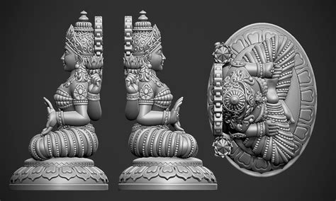 Laxmi Jee Version 2 Idol 3d Model 3d Printable Cgtrader