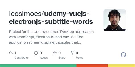 Github Leosimoesudemy Vuejs Electronjs Subtitle Words Project For