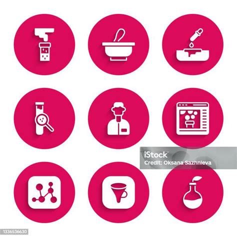 세트 실험실 도우미 깔때기 필터 식물 사육 화학 온라인 공식 테스트 튜브 및 플라스크 파이펫과 아이콘페트리 접시 벡터 건강