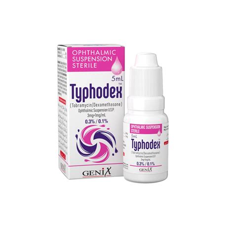 ტაიფოდექსი Tifodex 3მგ 1მგ 5მლ თვალის წვეთი