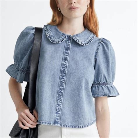 And Other Stories Denim Blouse New Size Eu 36 Would Depop