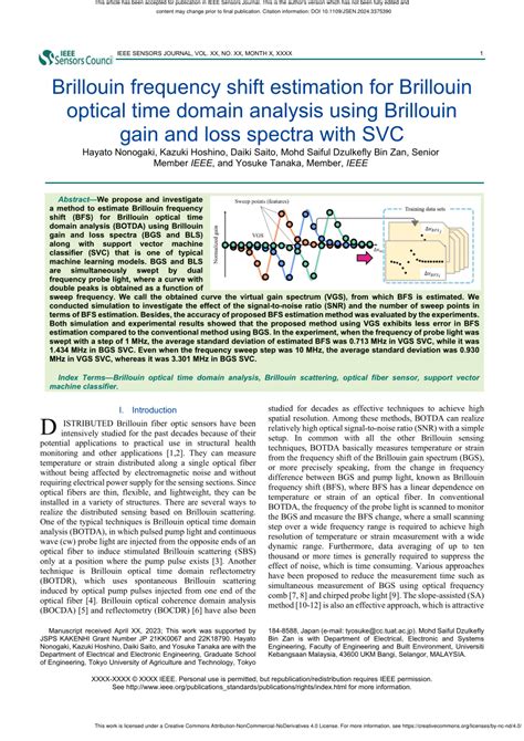 Pdf Brillouin Frequency Shift Estimation For Brillouin Optical Time Domain Analysis Using