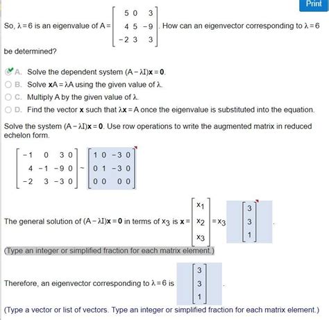 Solved I Am Trying To Find The Corresponding Eigenvector Chegg