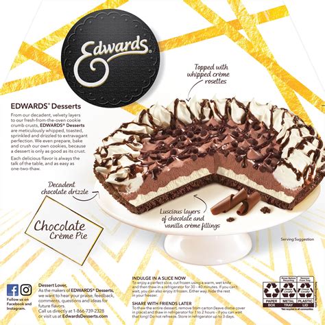 Edwards® Chocolate Crème Pie Edwards Desserts