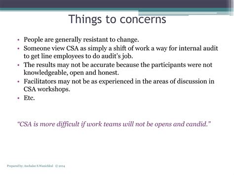 Control Self Assessment Csa Pptx