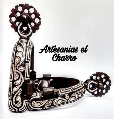 Espuelas Charras Vintage Incrustación De Aluminio Meses Sin Interés