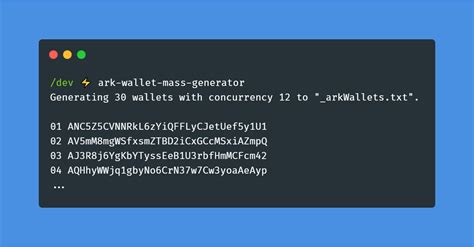 Github Rigwild Ark Wallet Mass Generator Generate A Lot A Ark Wallets