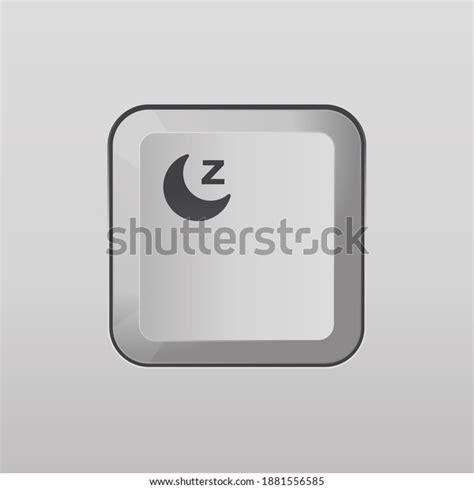 Sleep Mode Keyboard Button Vector Illustration Stock Vector Royalty Free 1881556585 Shutterstock