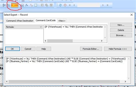 Crystal Report Wildcard Parameter On Search Databases Spiceworks