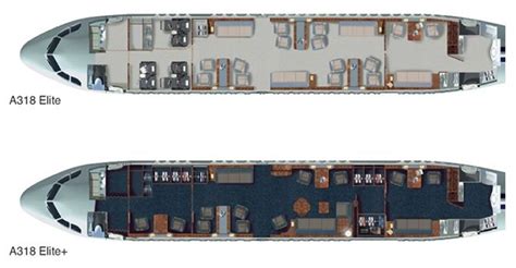 Cutaway Of Airbus A318 Elite Luxury Private Jets Airbus Aircraft