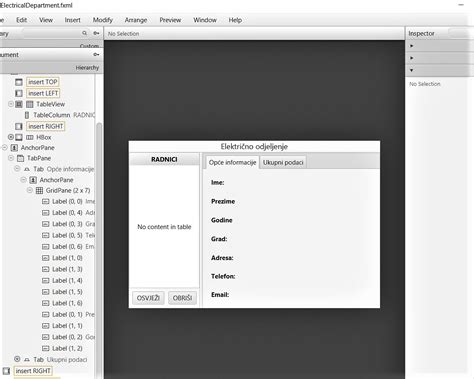 Java On Clicked Tableview Row Set Text To Lables Stack Overflow