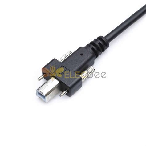 Elecbee Usb Flex Cable With Locking Usb 2 0 B Male Connector