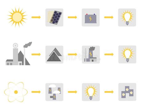Electricity Diagrams Stock Vector Illustration Of Gray 17129492