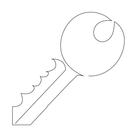 Premium Vector Continuous Single Line Lock Key Outline Vector Art Drawing