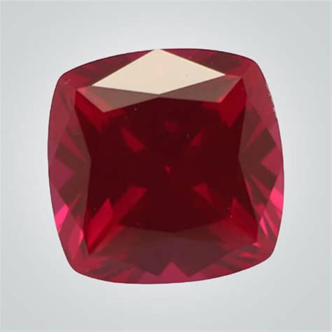 Lab Created Dark Ruby 7 Cushion Cubic Zirconia Cz Natural