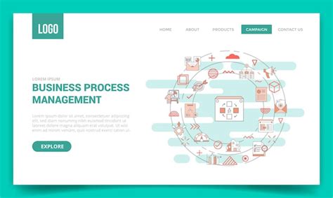 Premium Vector Bpm Business Process Management Concept With Circle